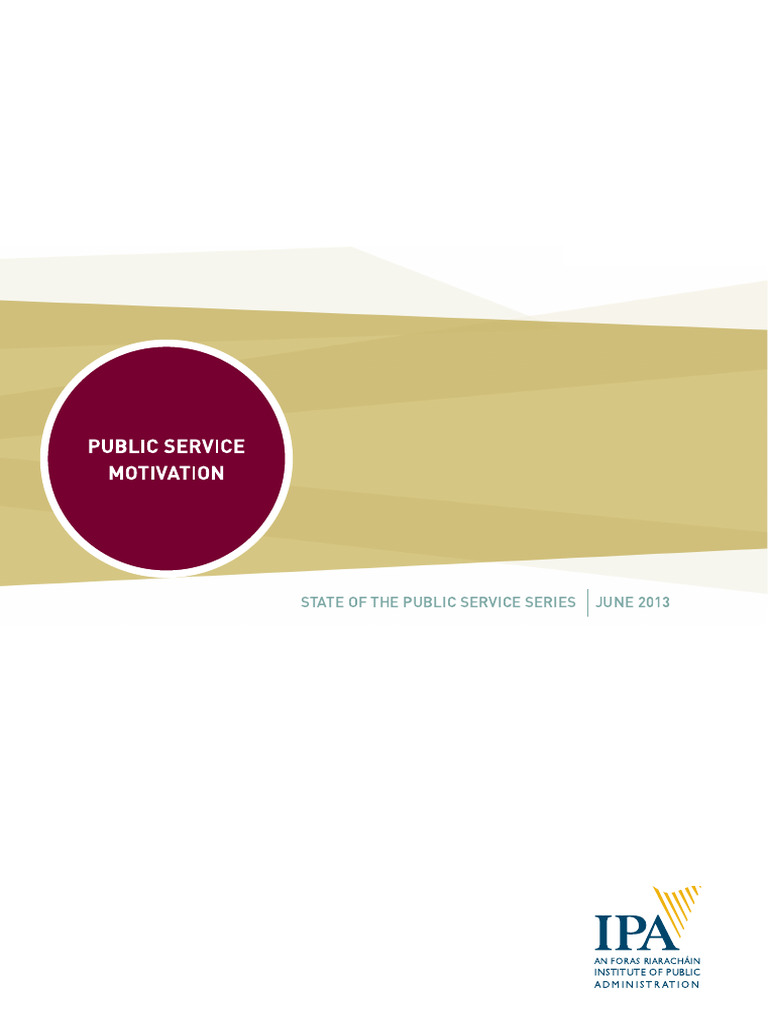 Public Service Motivation | PDF