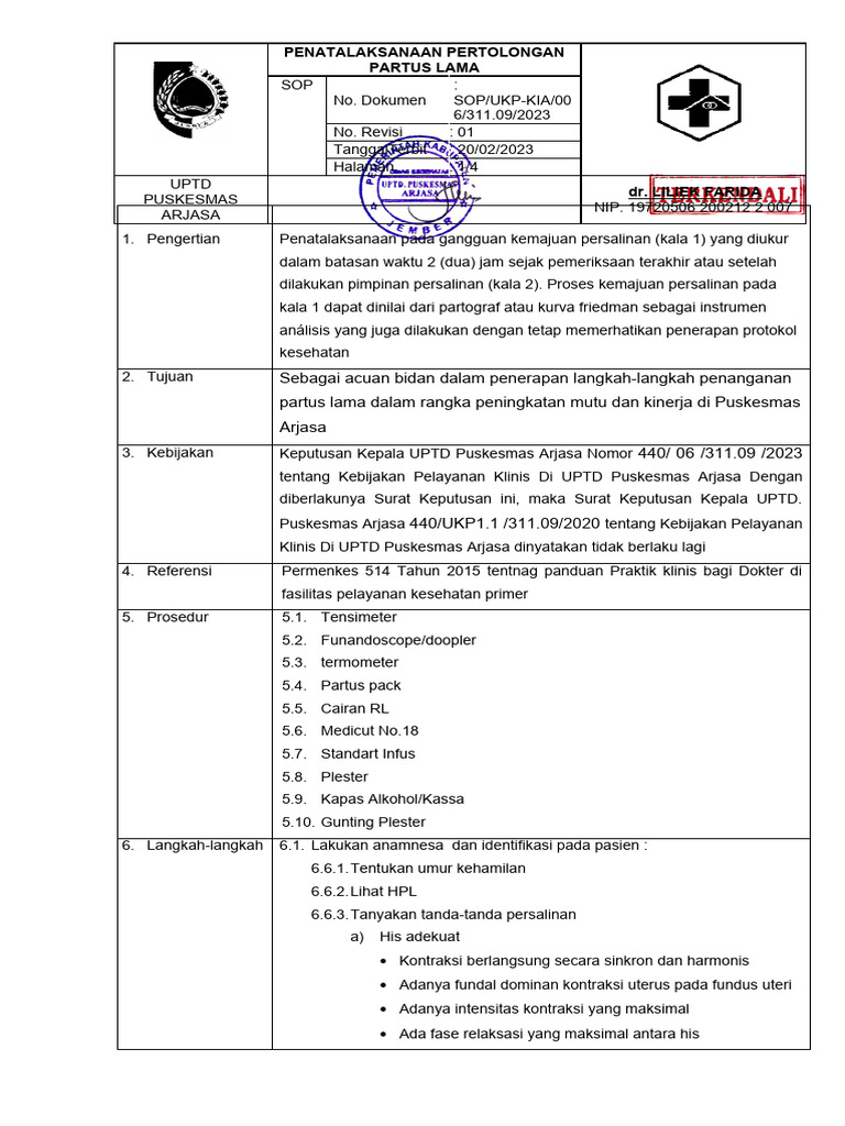 Sop Partus Lama | PDF | Sains & Matematika