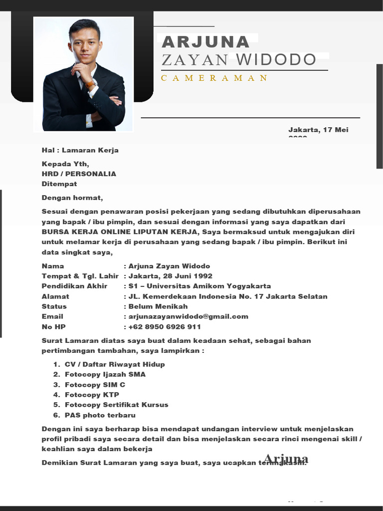 Surat-Lamaran CV 012 7e29x4 | PDF