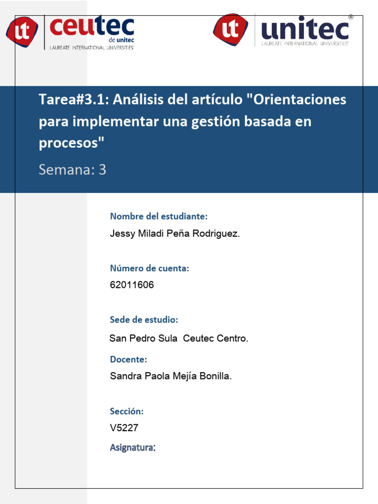 Annotated-Tarea#3.1 Jessypeña v5227 | PDF | Calidad (comercial) | Gestión de la calidad