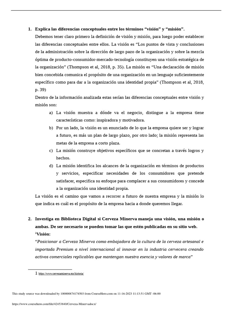 Cerveza Minerva | PDF | Business | Cerveza