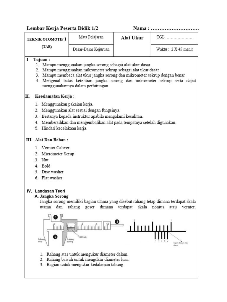 LKPD Alat Ukur & k3lh | PDF
