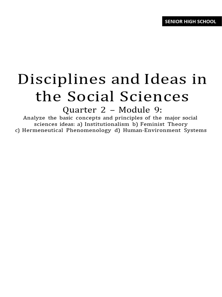 Diss Module 1-q2 | PDF | Feminism | Gender Studies