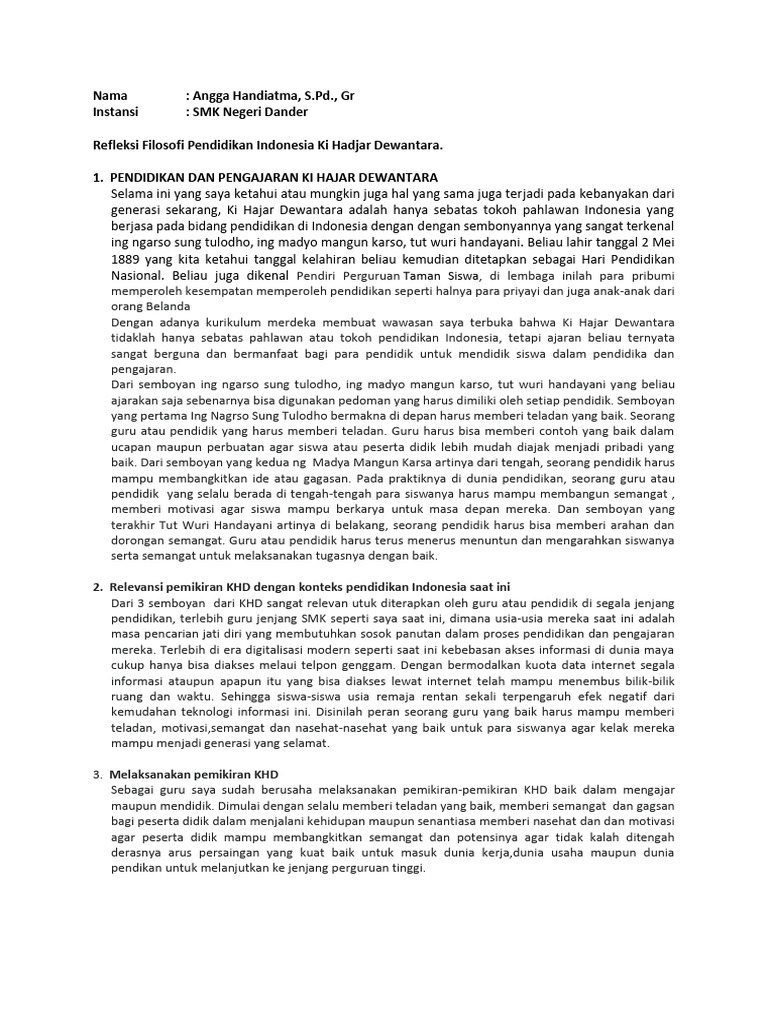 REFLEKSI Kritis KHD | PDF