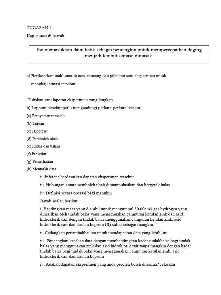 TUGASAN 1 ARAHAN SOALAN EKS4.4 F5 F | PDF
