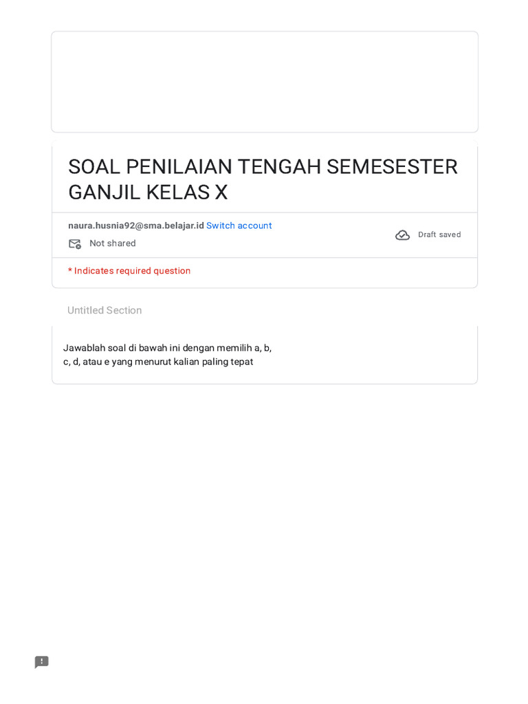 Soal Penilaian Tengah Semesester Ganjil Kelas X | PDF | Kesehatan Holistik