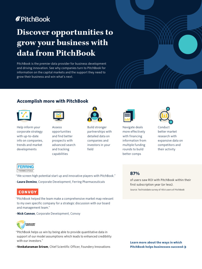 PitchBook Corporate Development One-Pager | PDF | Business