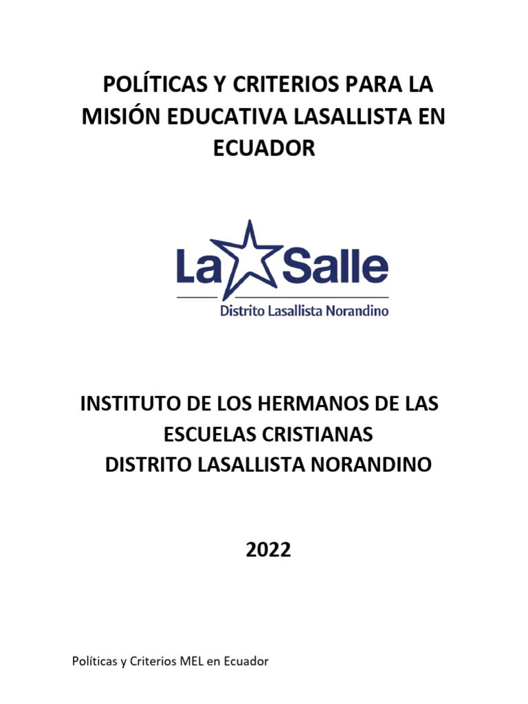 Políticas y Criterios DLNE-MEL5 | PDF | Derecho laboral | Ecuador
