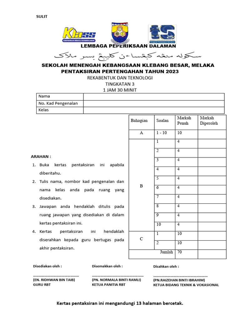 Kulit Depan PPT Klebang | PDF