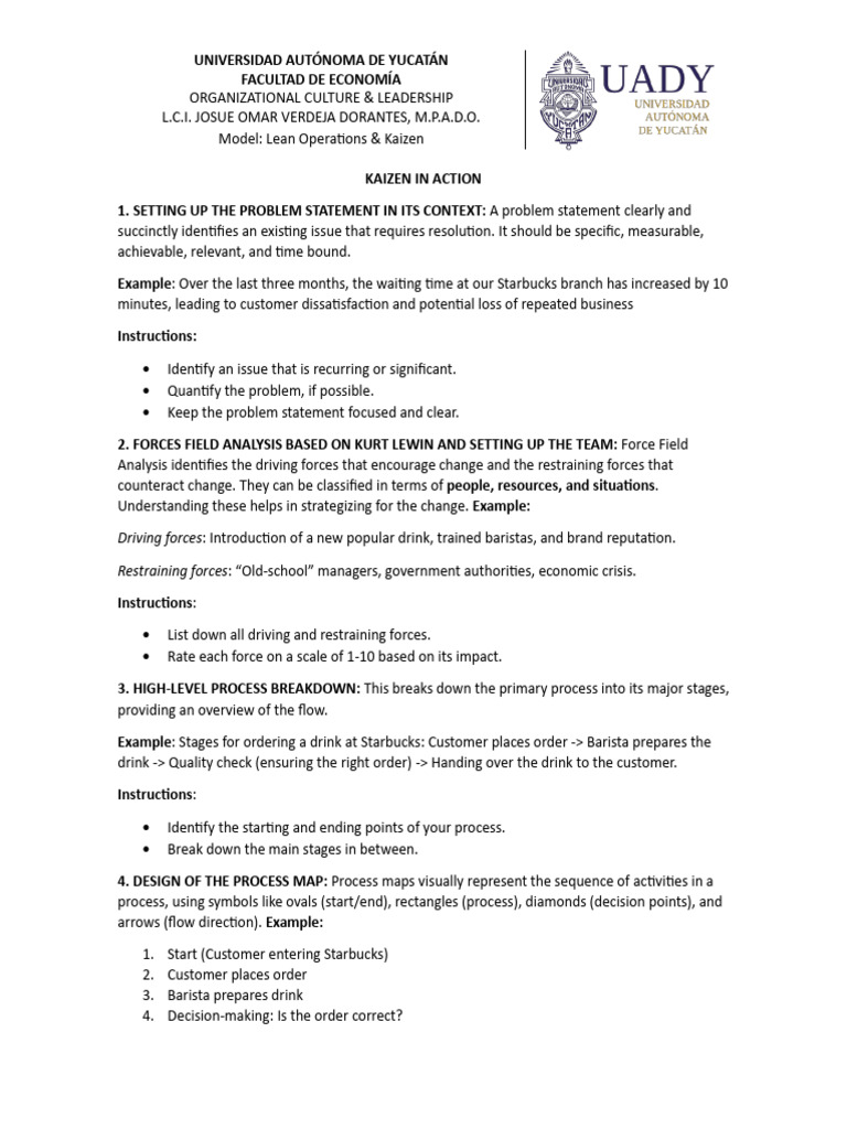 Hands Out COyL - Lean Operations & Kaizen | PDF | Coffee | Business Hands Out COyL - Lean Operations & Kaizen | PDF | Coffee | Business