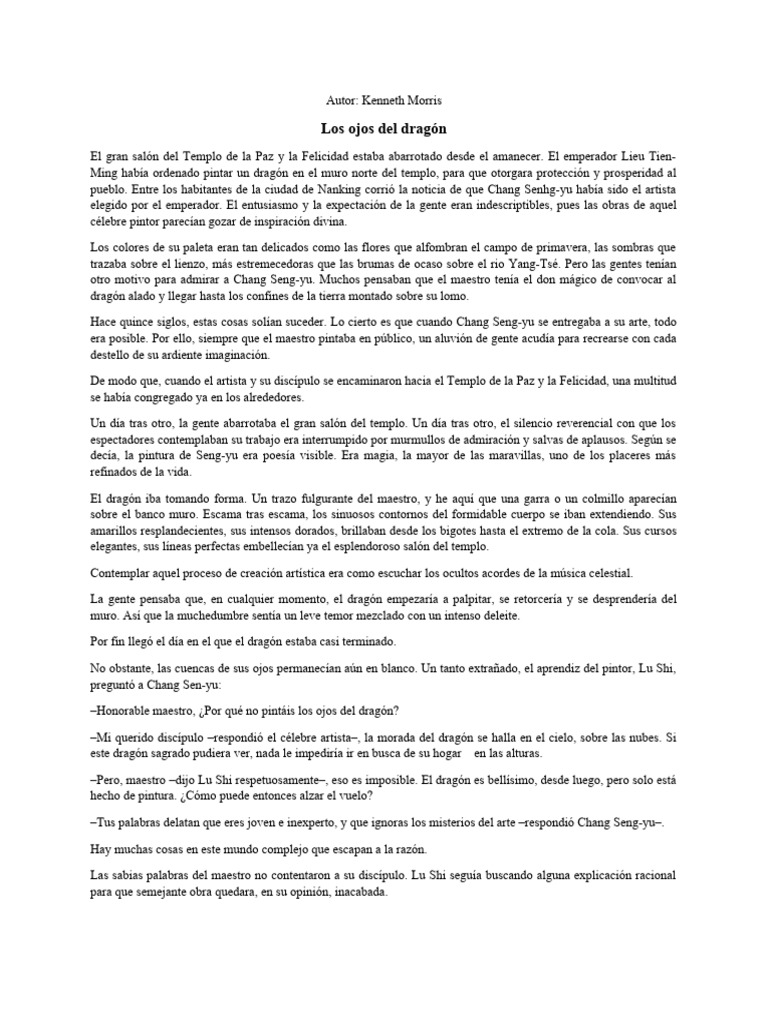 Kenneth Morris - Los Ojos Del Dragón | PDF | Continuar