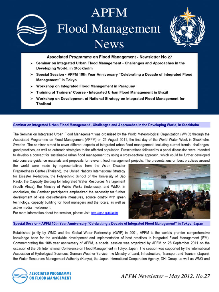 Newsletter On Urban Flood MGT | Download Free PDF | Water Resources | Flood