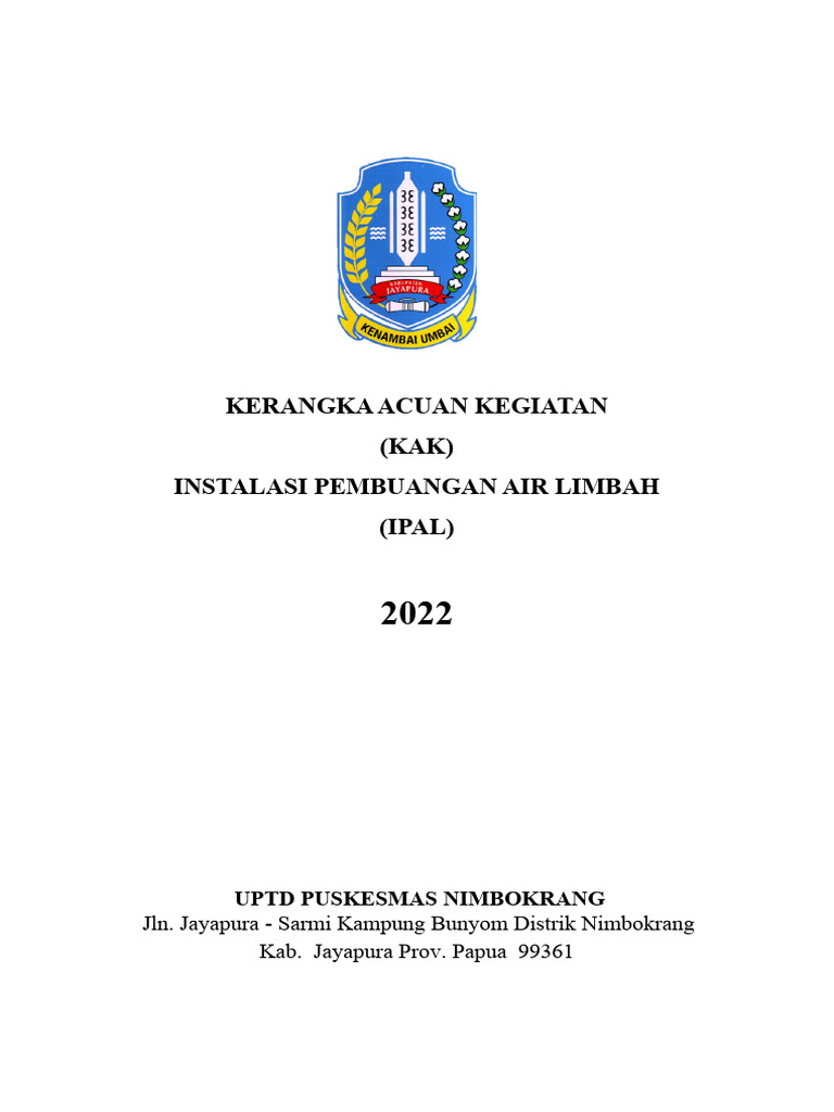 KAK Ipal Puskesmas | PDF