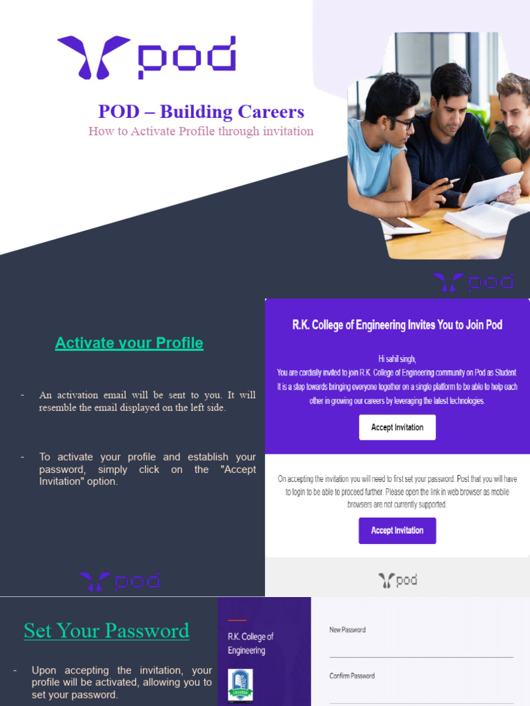 Activate Your POD Profile and Resume Guide | PDF