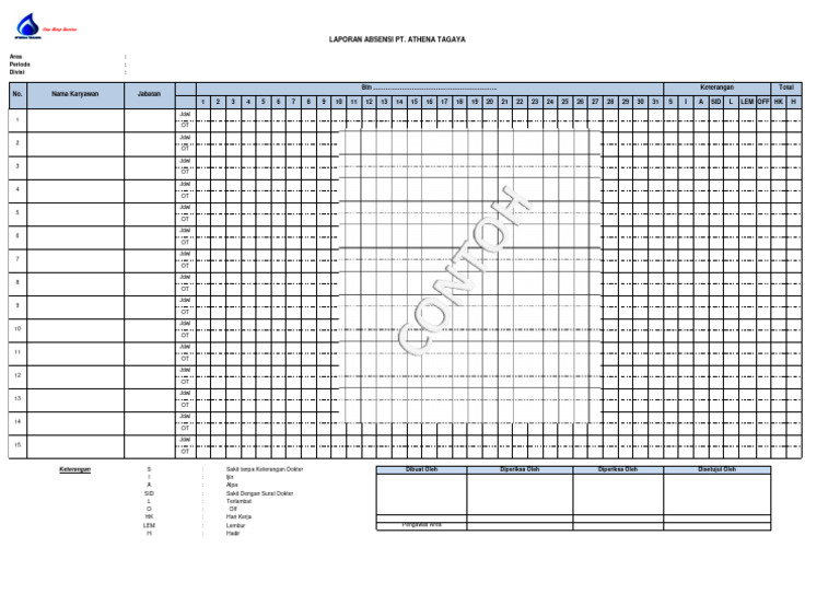 (Print) Form Time Sheet Cetak 2 Lembar | PDF