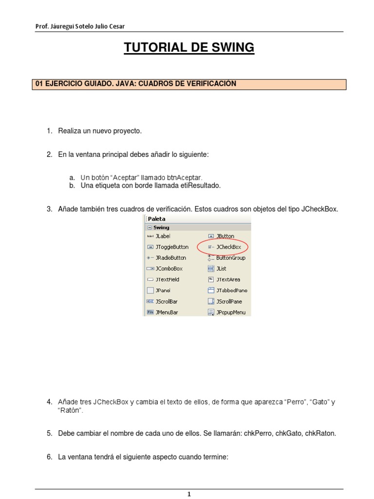 Tutorial de Swing | PDF