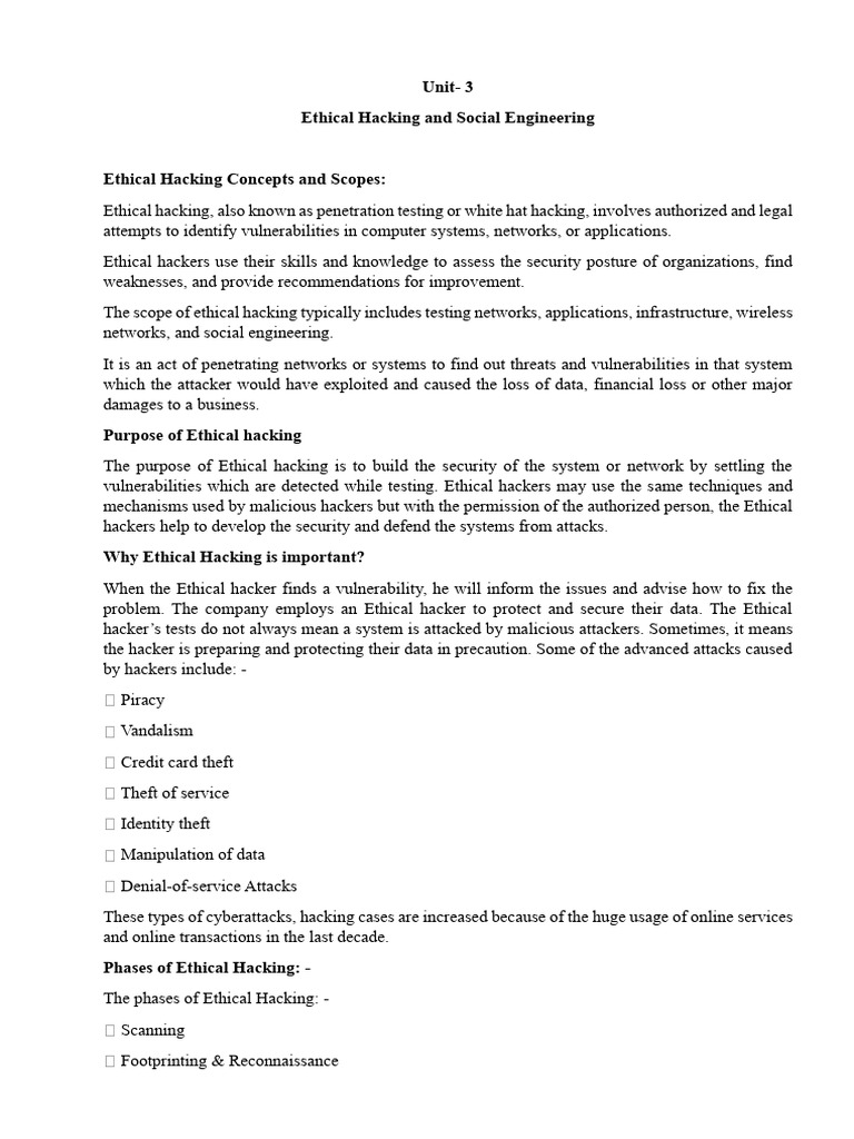 Cyber Security Notes Unit 3 | PDF | Security | Computer Security
