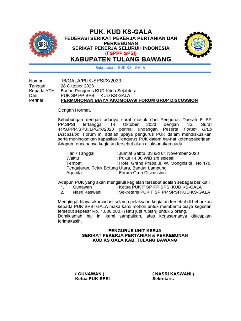 Undangan PUK Fix | PDF Undangan PUK Fix | PDF