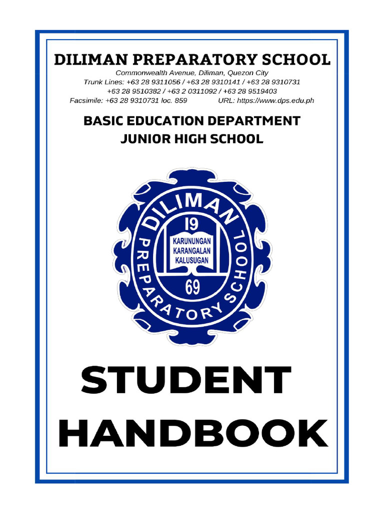 Diliman Preparatory School Handbook | PDF | Educational Assessment ...