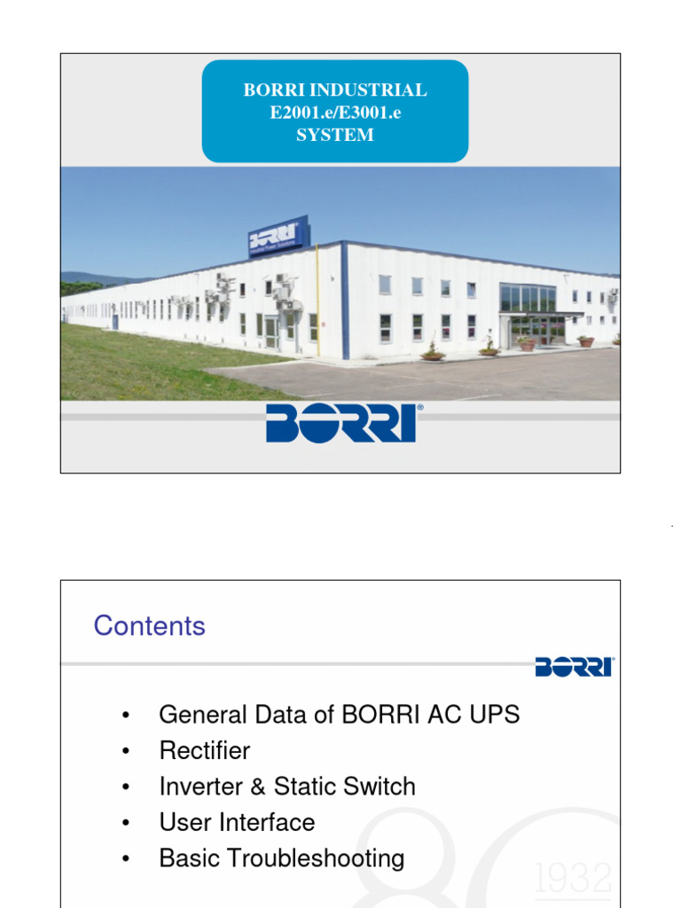 BORRI Industrial E3001e - E2001e - Training - 2023 | PDF | Rectifier | Power Inverter