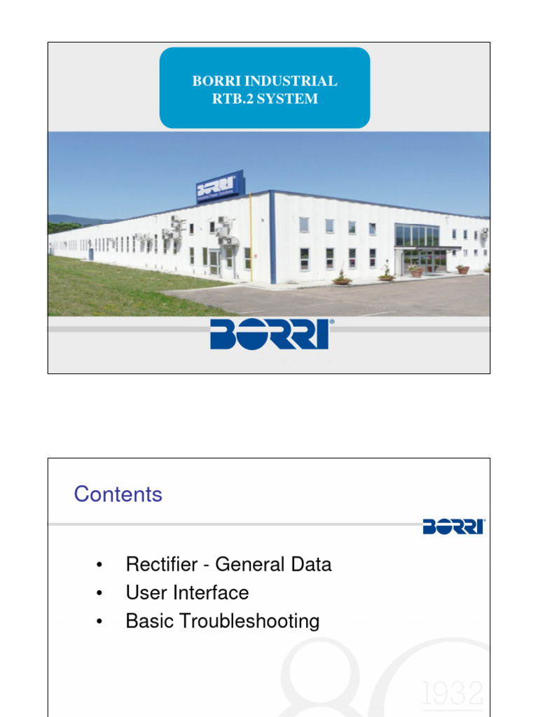 BORRI Industrial RTB.2 With UFP - Training - 2023 | PDF | Rectifier ...