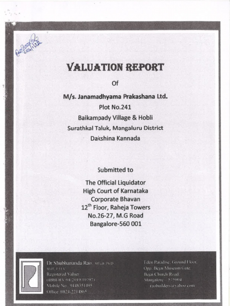 Valuation Report | PDF