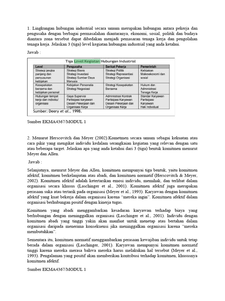 TMK 1 Hubungan Industrial | PDF