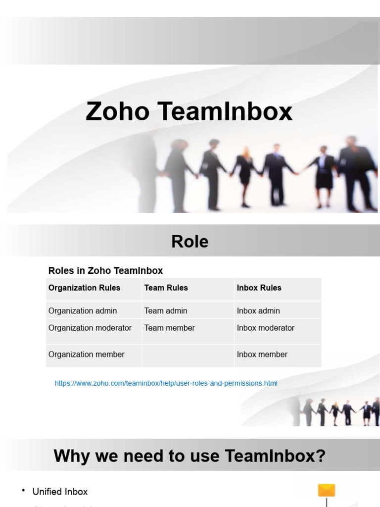 Zoho TeamInbox | PDF | Computer Networking | Wide Area Network Zoho TeamInbox | PDF | Computer Networking | Wide Area Network