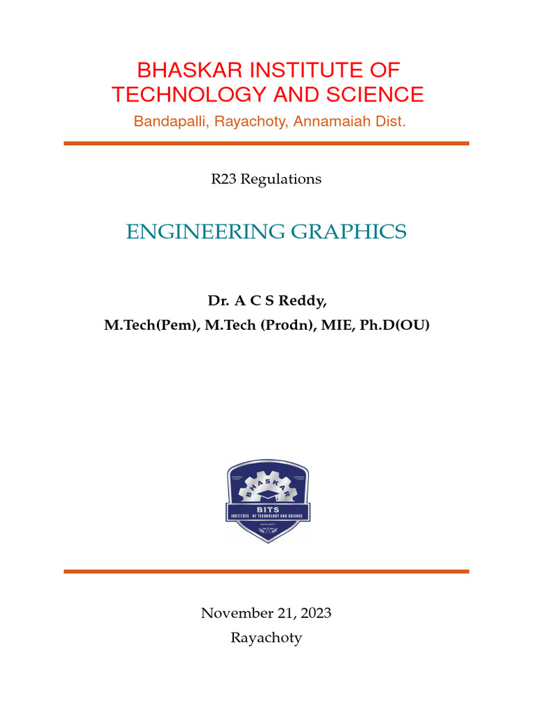 BITS Engineering Drawing Course File | Download Free PDF | Geometry | Euclidean Geometry