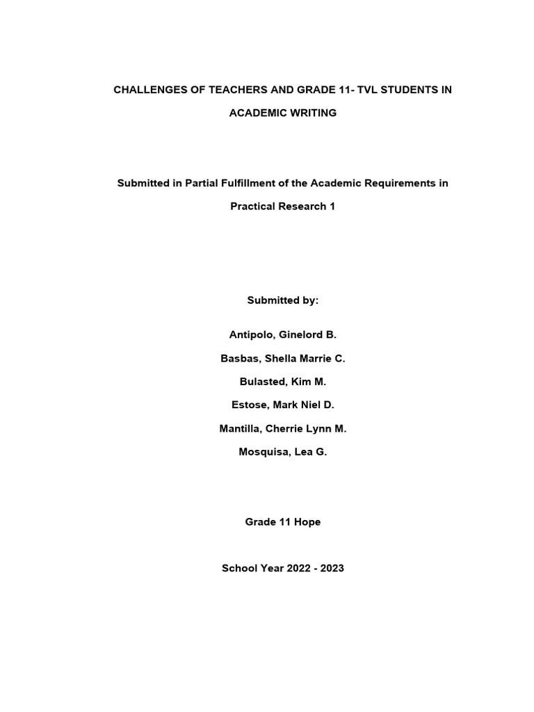 Final Practical Research | PDF | Reading Comprehension | Qualitative Research