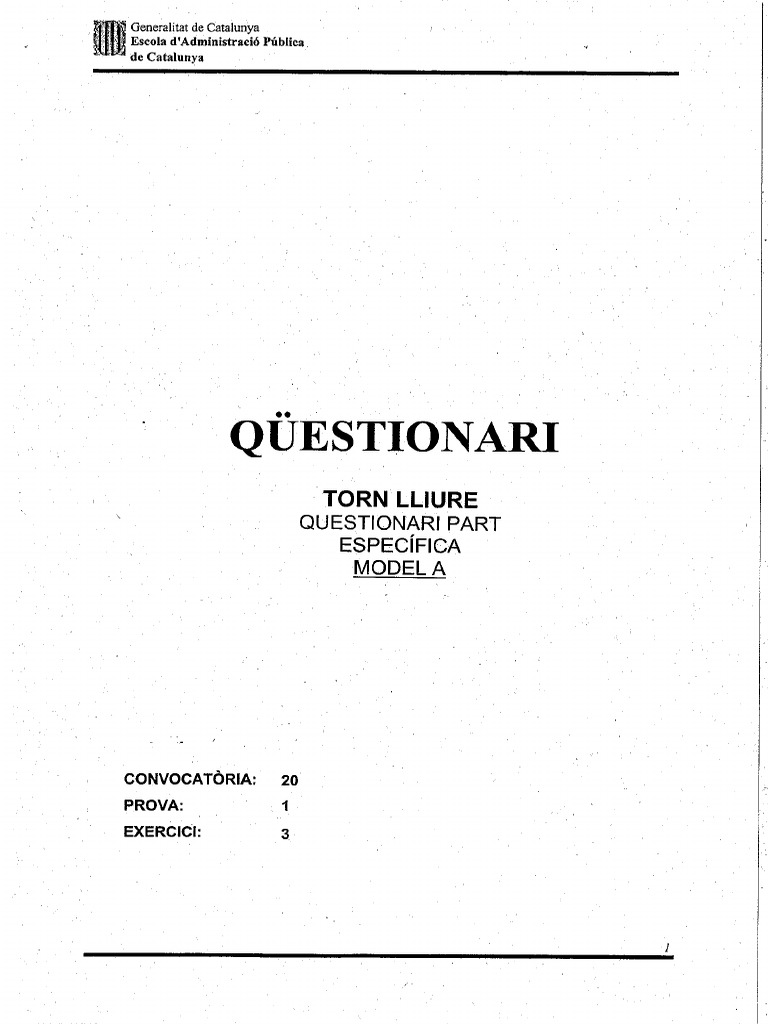 Examen Específic JU020 | PDF