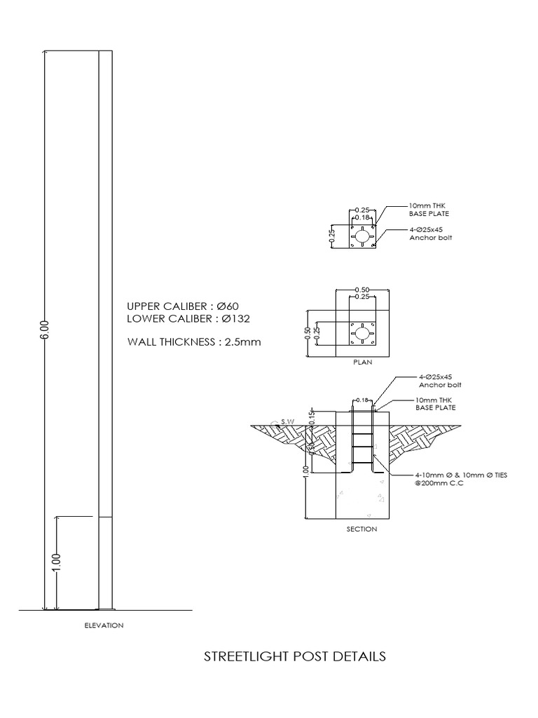 Streetlight Post Specifications | PDF