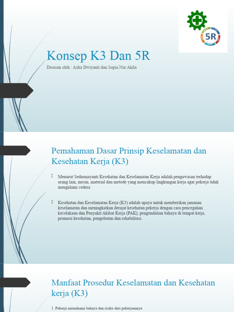 Konsep K3 Dan 5R | PDF