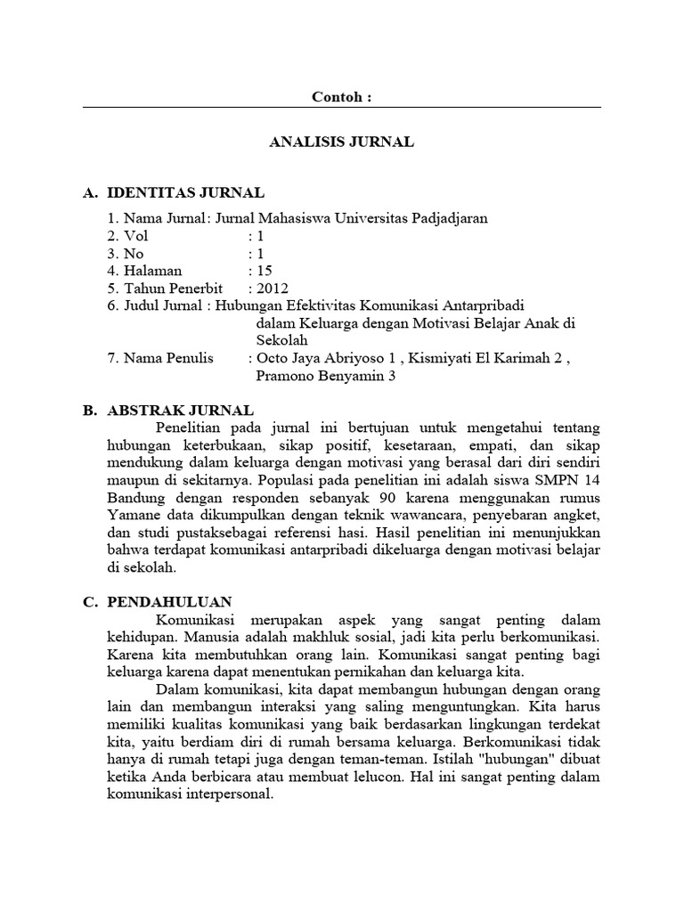 Contoh Analisis Jurnal | PDF | Pengembangan Diri | Kesehatan Holistik