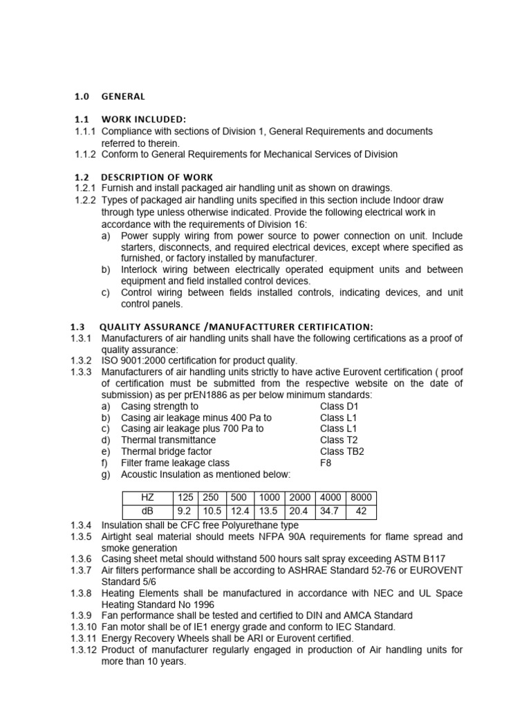 Fresh Air Handling Units 39HQM | PDF | Electrical Wiring | Sheet Metal
