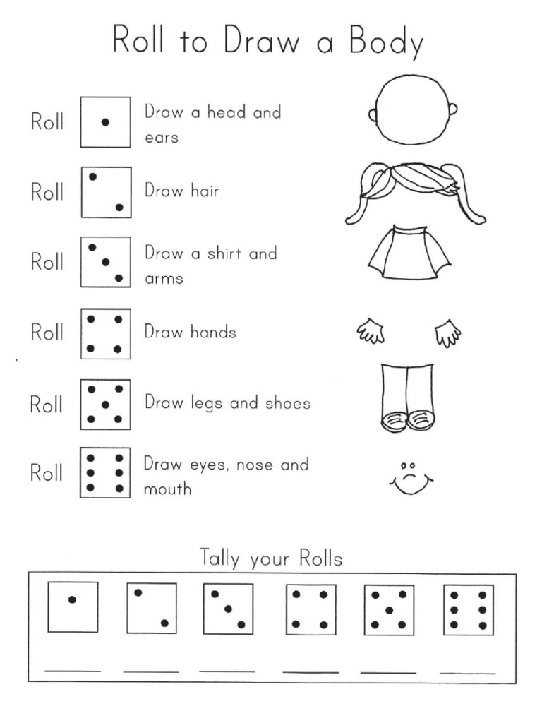 Roll To Draw A Person Game | PDF | Foreign Language Studies | Home & Garden