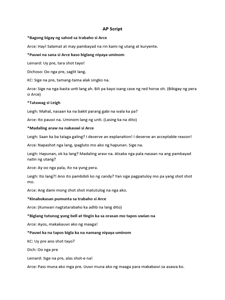 AP Script | PDF