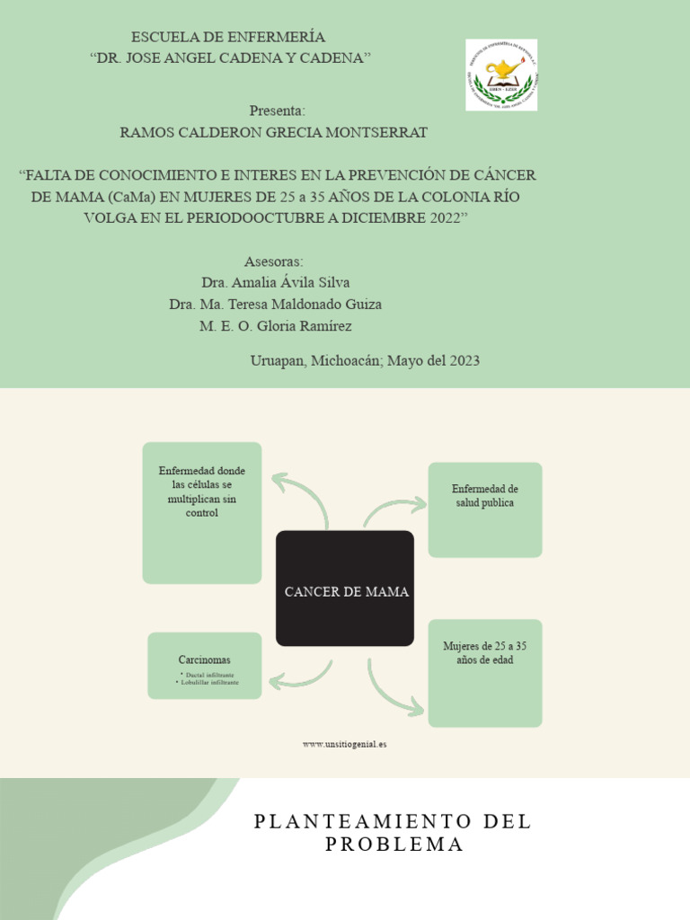 Escuela de Enfermería "Dr. Jose Angel Cadena y Cadena" | Descargar gratis PDF | Cáncer de mama ...