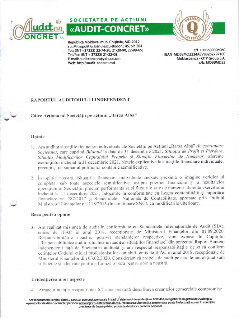 S.A. Barza Albă 22.08.2022 | PDF