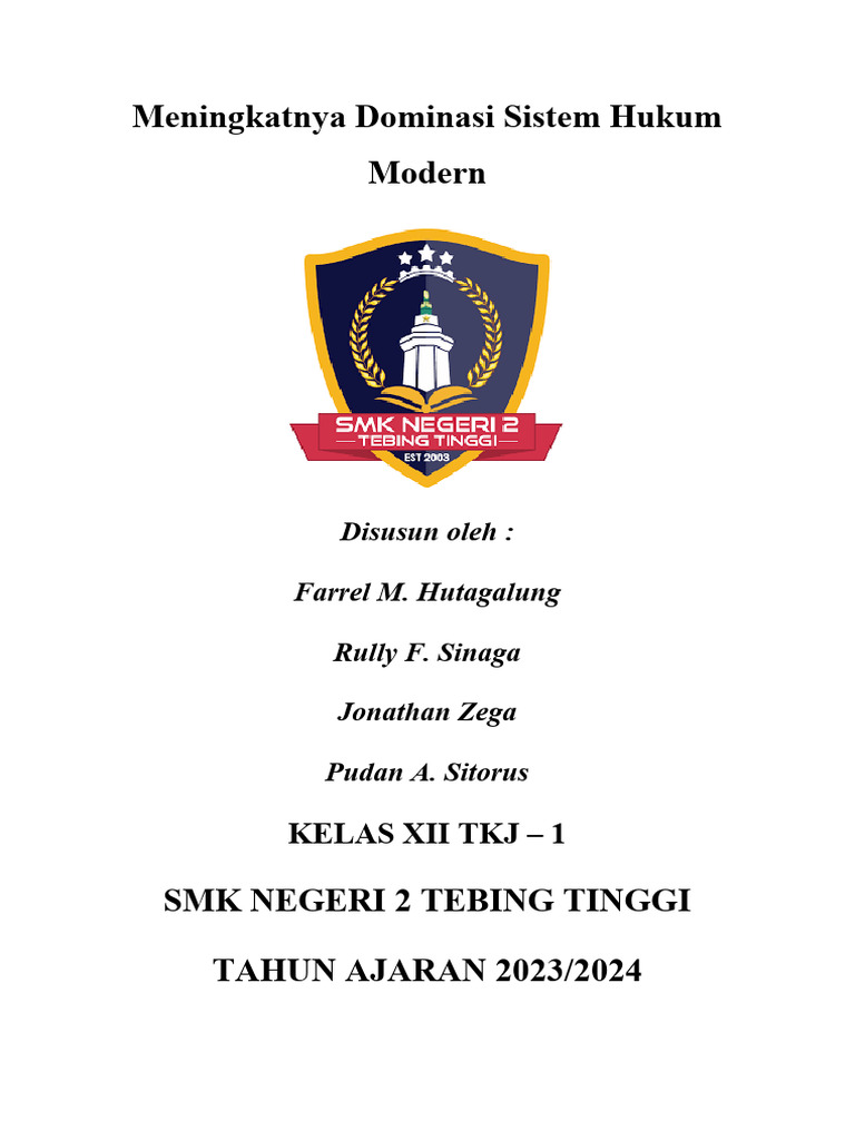 Dominasi Hukum Modern dalam Masyarakat | PDF