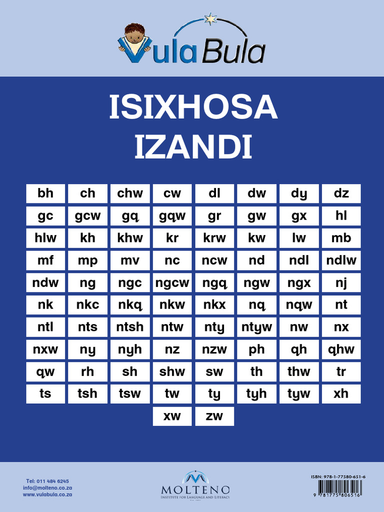 Xhosa Phonics Display Cards FINAL Web - 0 | PDF | Africa | Human ...