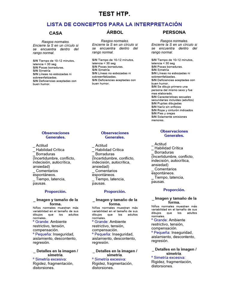 Hoja-de-protocolo-test-HTP | PDF | Salud mental | Psicología anormal
