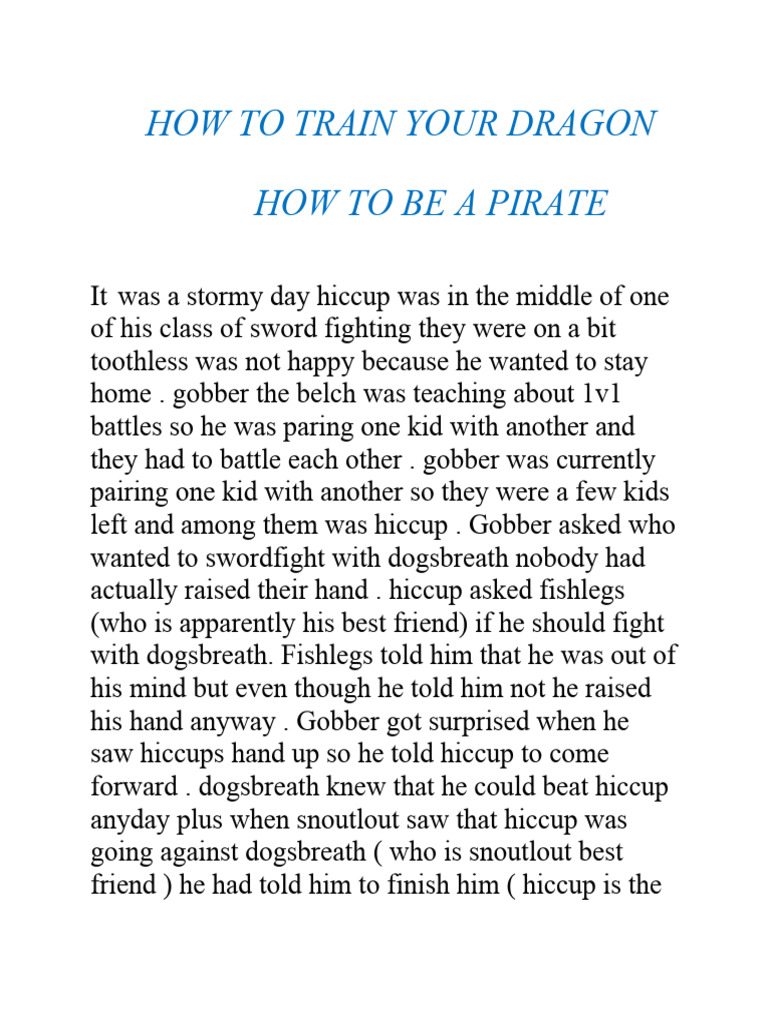 How To Train Your Dragon 2 Summary | PDF