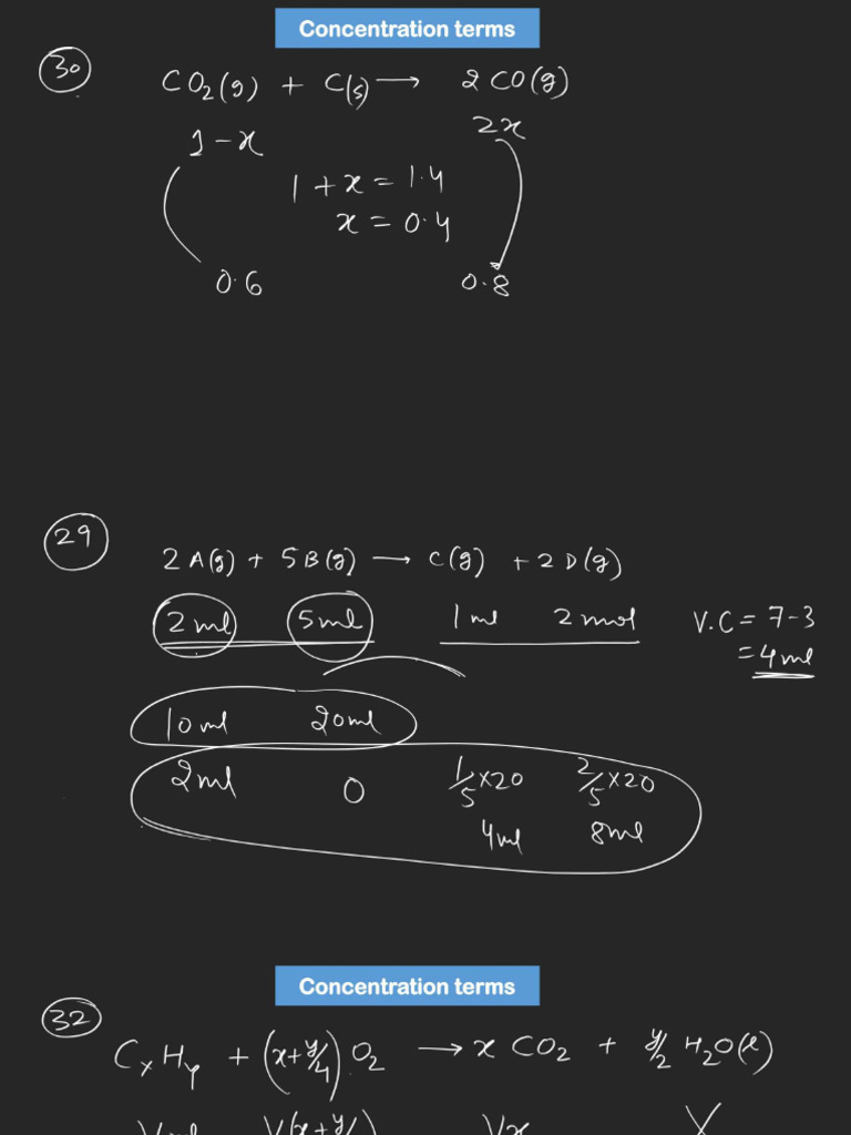 Concentration Terms - L-07 (Class Notes) | PDF