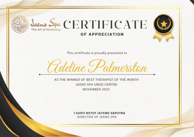 Sertifikat Jaens Spa | PDF