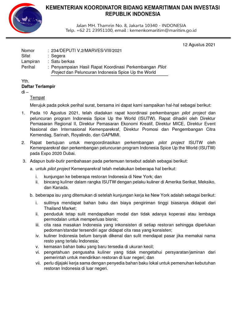 Laporan ISUTW Pilot Project Dan Peluncuran | PDF