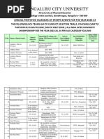 AIU Calendar, 2025-26 (Rev) | PDF | Sports | Athletic Sports