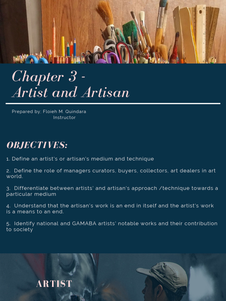 Chapter 3 - Artist and Artisan | PDF | Folk Art | The Arts