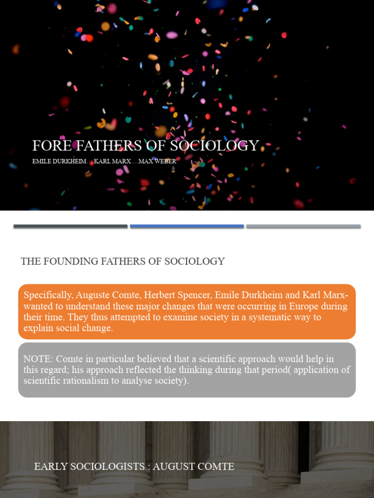 B. Toby - Fore Fathers of Sociology | PDF | Sociology | Émile Durkheim