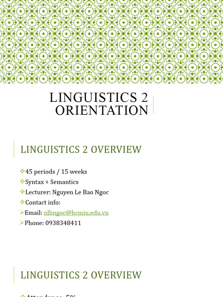Syntax Overview | PDF | Syntax | Linguistics Syntax Overview | PDF | Syntax | Linguistics
